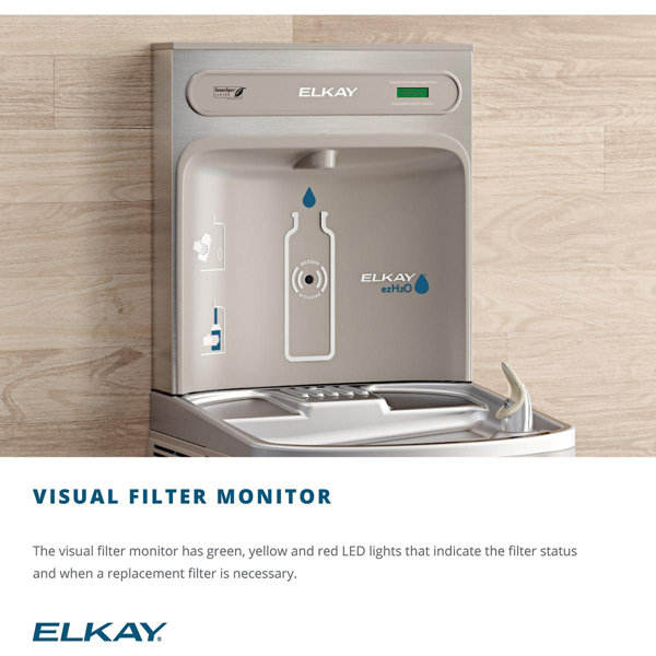 Elkay EZH2O Bottle Filling Station with Single ADA Cooler, Filtered 8 GPH Light Gray & Reviews ...